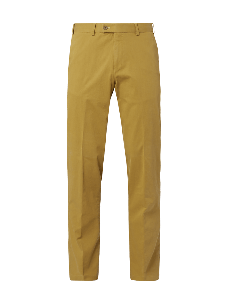 Hiltl Contemporary Fit Chino mit Webmuster (gelb) online kaufen