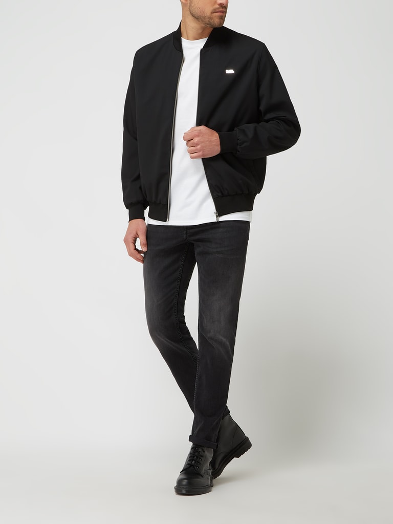 Kup online Karl Lagerfeld Bluzon z mieszanki żywej wełny (czarny)