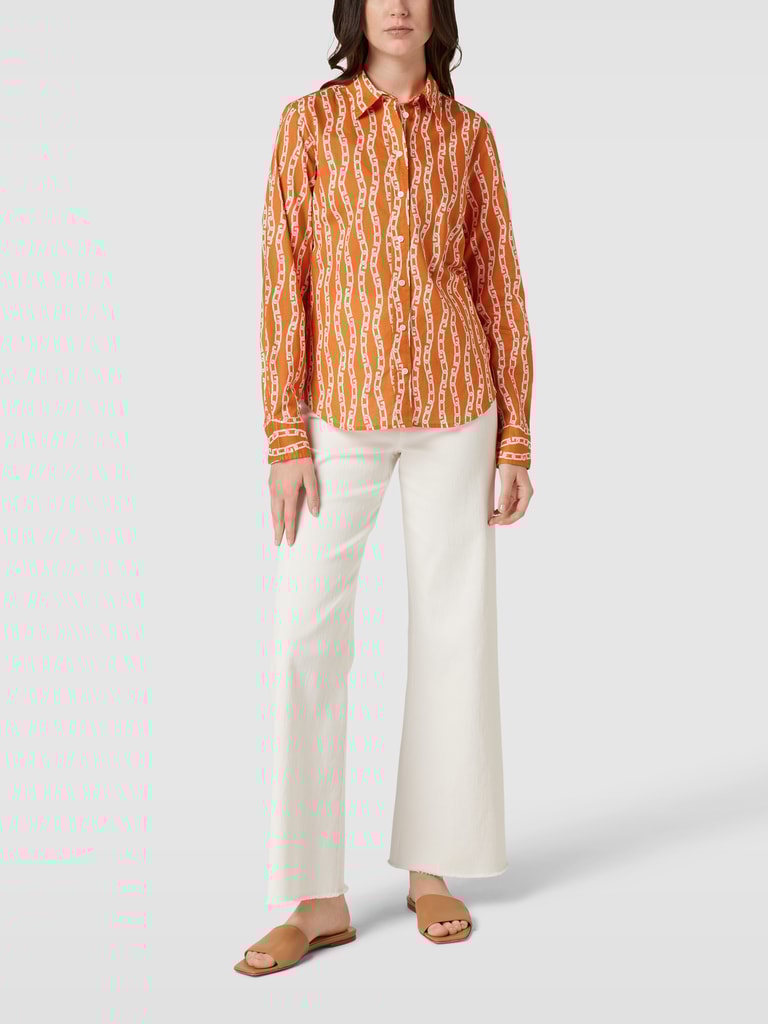 Gant Bluse mit Allover-Muster (orange) online kaufen