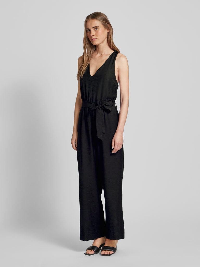 ICHI Jumpsuit mit Bindegürtel Modell 'TANESSA' (black) online kaufen