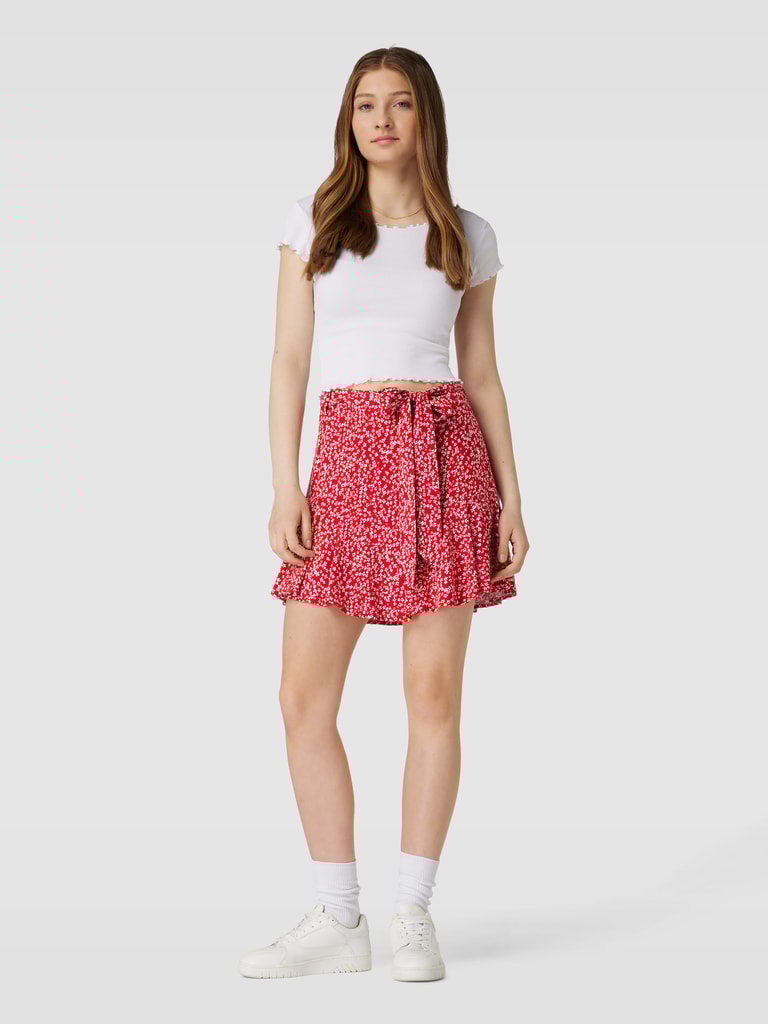 Review Minirock aus Viskose mit Allover-Muster (rot) online kaufen