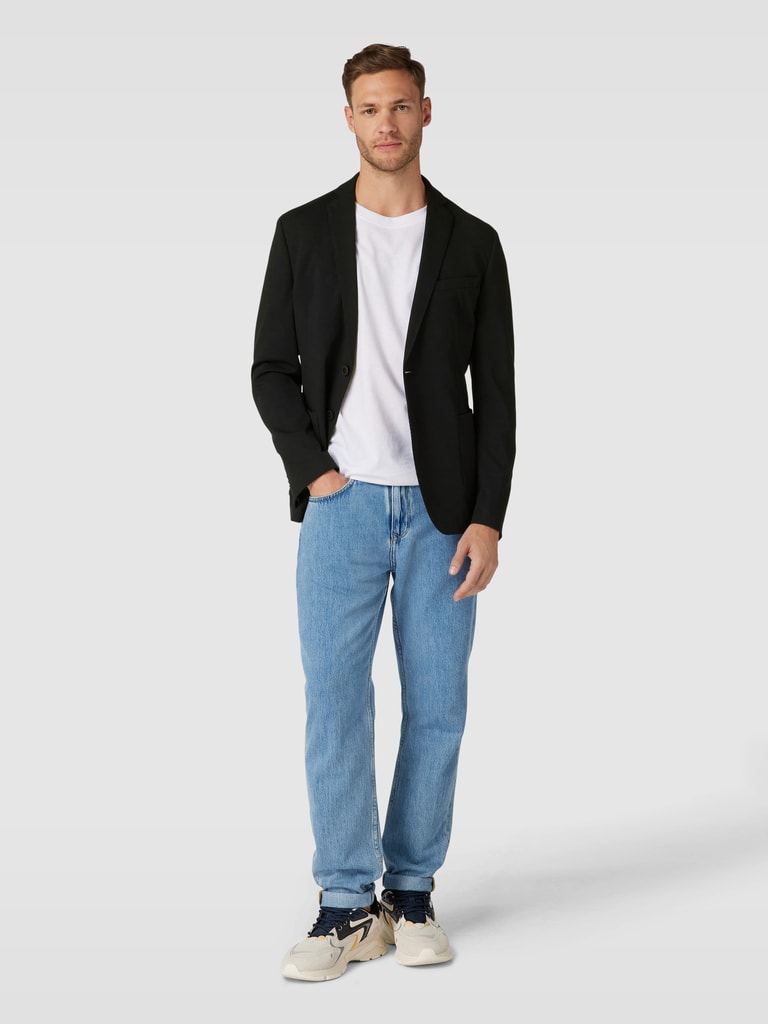 s.Oliver BLACK LABEL 2-knoops colbert met reverskraag in zwart online ...