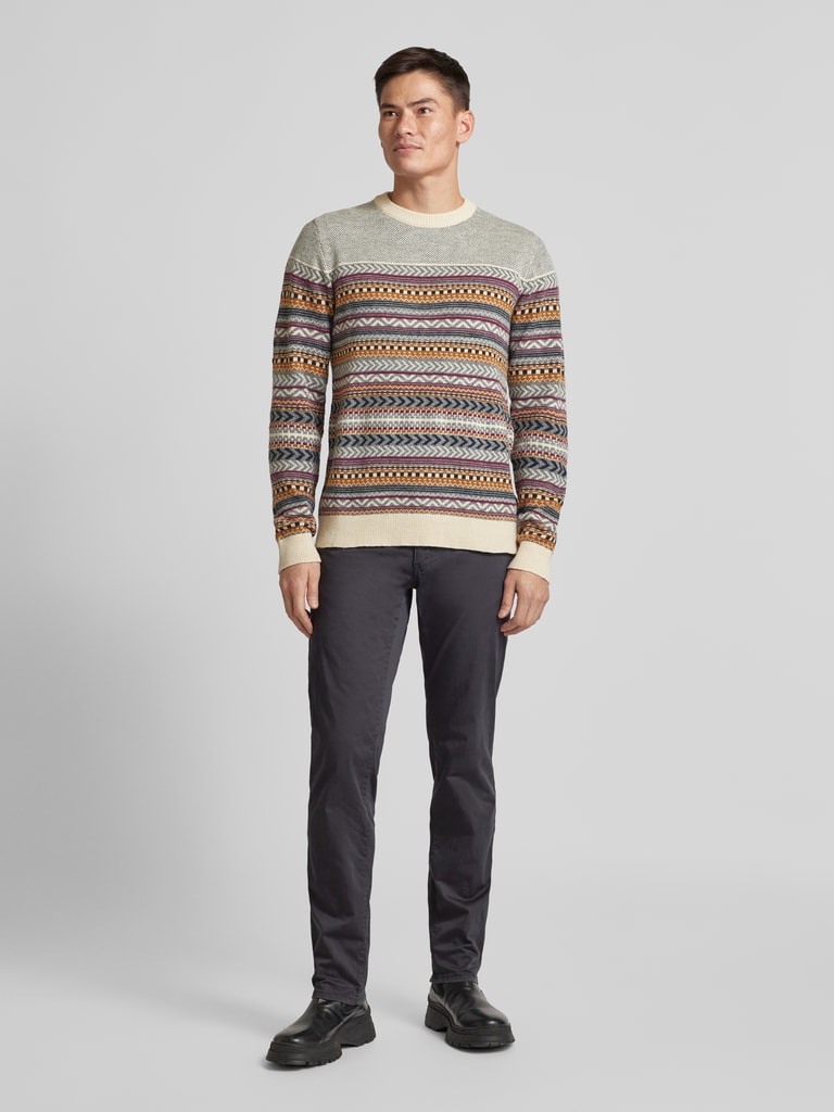 Brax Hose mit Strukturmuster Modell 'CADIZ' (anthrazit) online kaufen