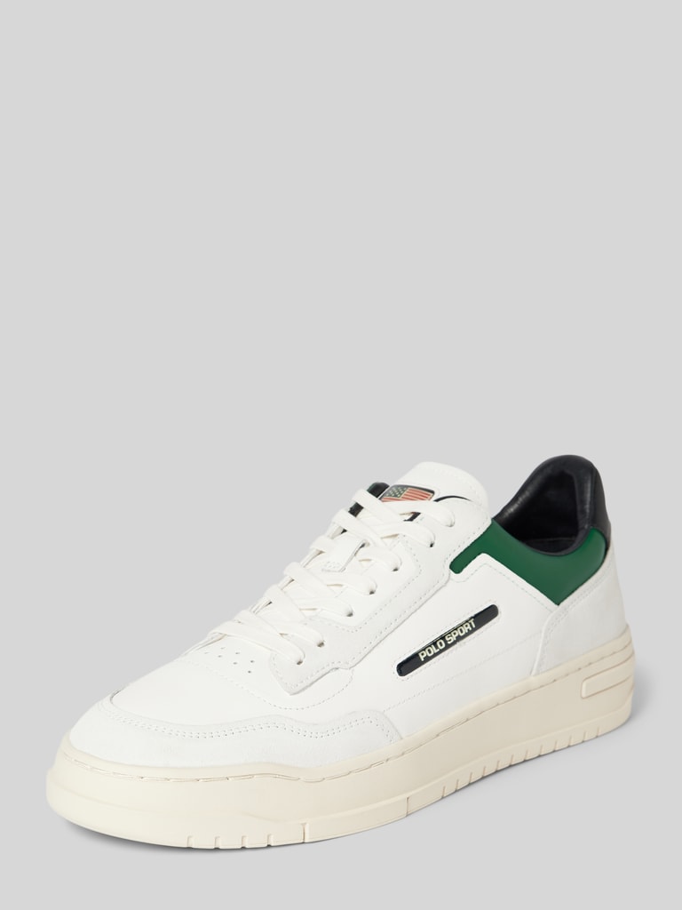 Polo Sport Ledersneaker mit Label-Detail (weiss) online kaufen