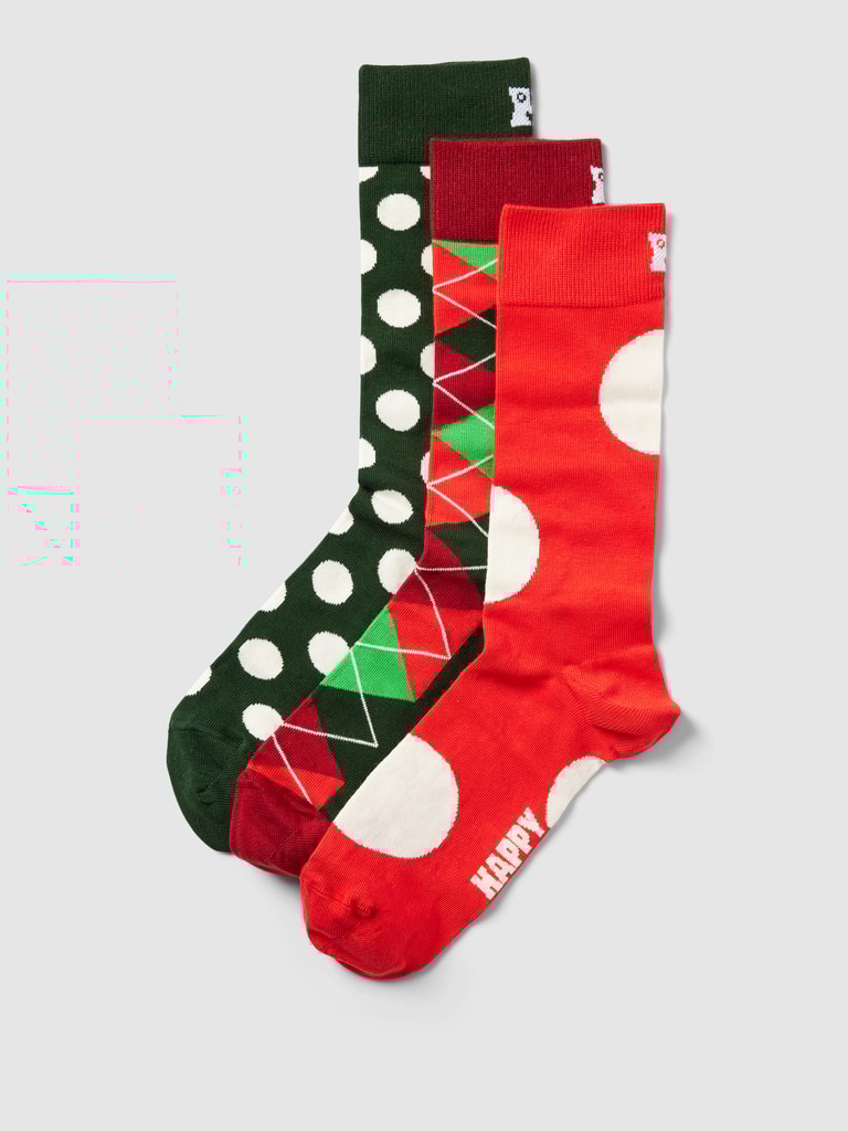 Happy Socks Socken mit Allover-Muster Modell 'Holiday Classics' im 3er ...