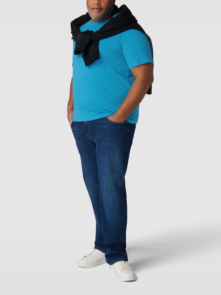 S.Oliver Plus PLUS SIZE T-Shirt mit Label-Print (hellblau) online kaufen