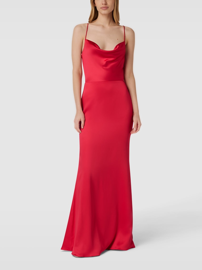unique Abendkleid in Satin-Optik (pink) online kaufen