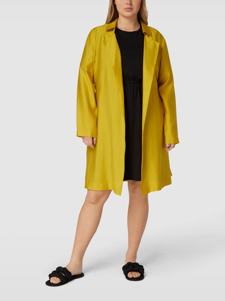Samoon PLUS SIZE lange jas met strikceintuur, model 'POP SAFARI' in ...