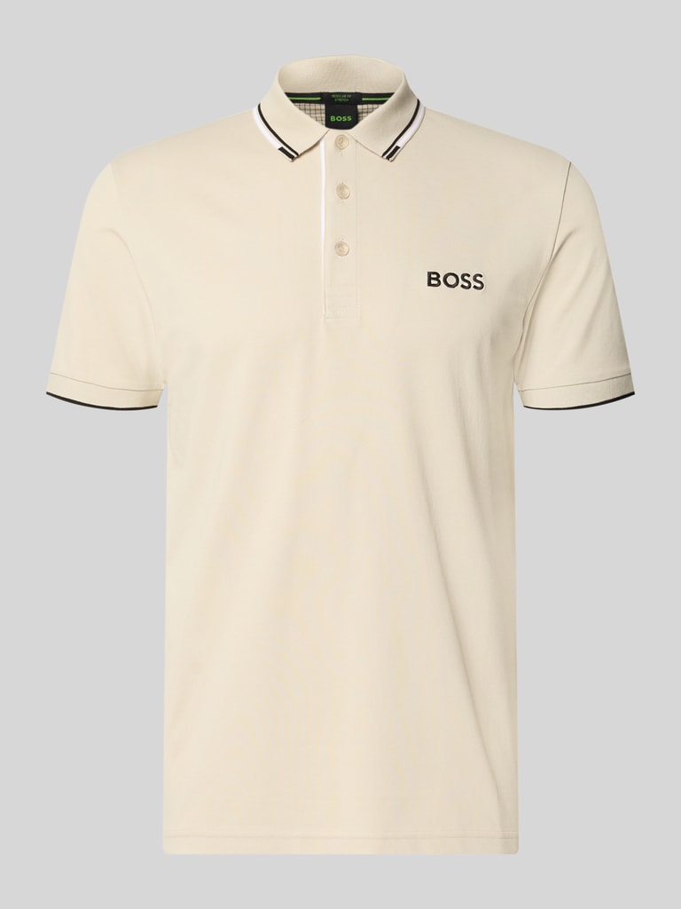 Kup online BOSS Green Koszulka polo o kroju regular fit z mieszanka ...