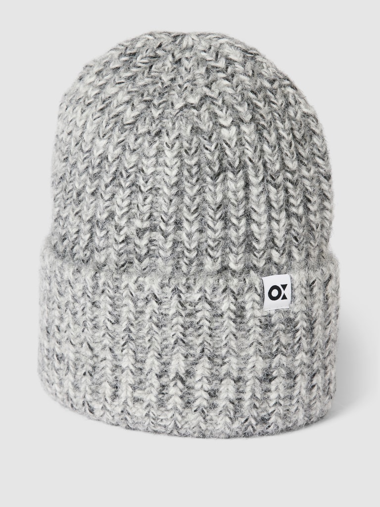 OPUS Beanie mit Label-Detail Modell 'Amello' (silber melange) online kaufen