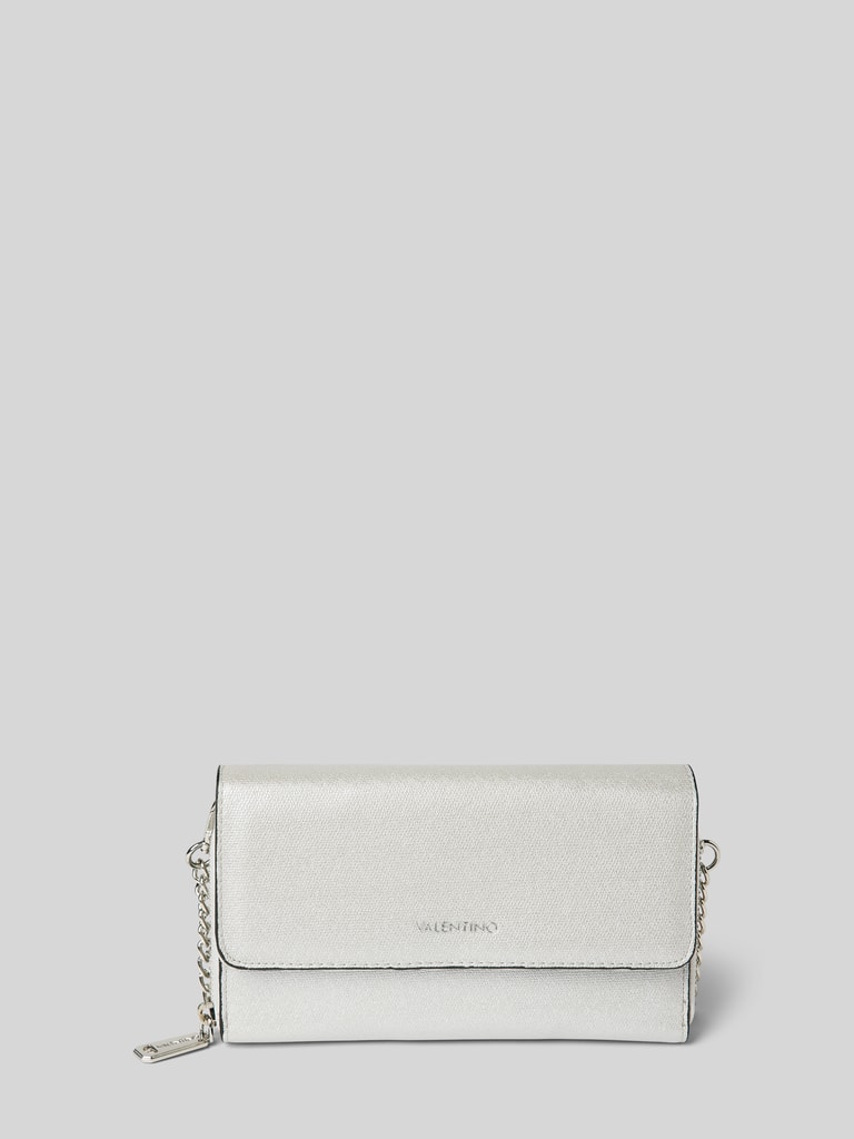 VALENTINO BAGS Clutch mit Label-Applikation Modell 'KALUA' (silber ...