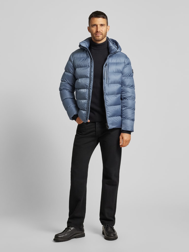 Wellensteyn Gewatteerd jack met labeldetail, model 'BLACKBIRD’ in steengrijs online kopen | P&C