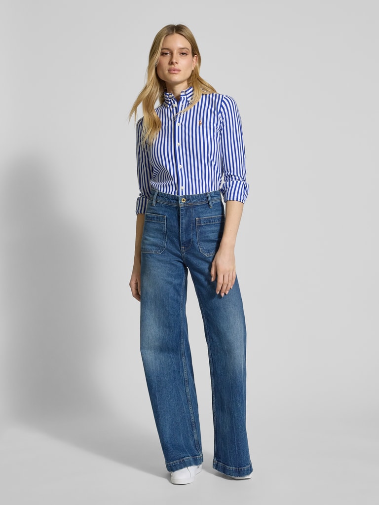 Polo Ralph Lauren Regular Fit Hemdbluse mit Logo-Stitching (blau ...