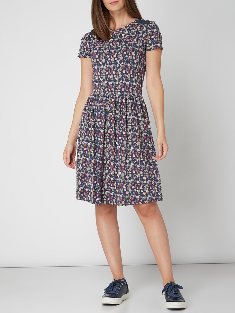 edc By Esprit Jurk met bloemenmotief in marineblauw online kopen | P&C