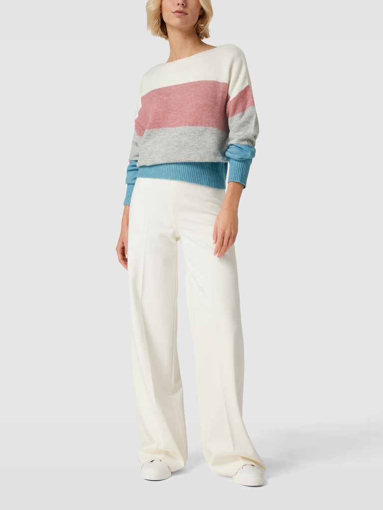 Montego Strickpullover mit Colour-Blocking-Design (lagune melange) online kaufen