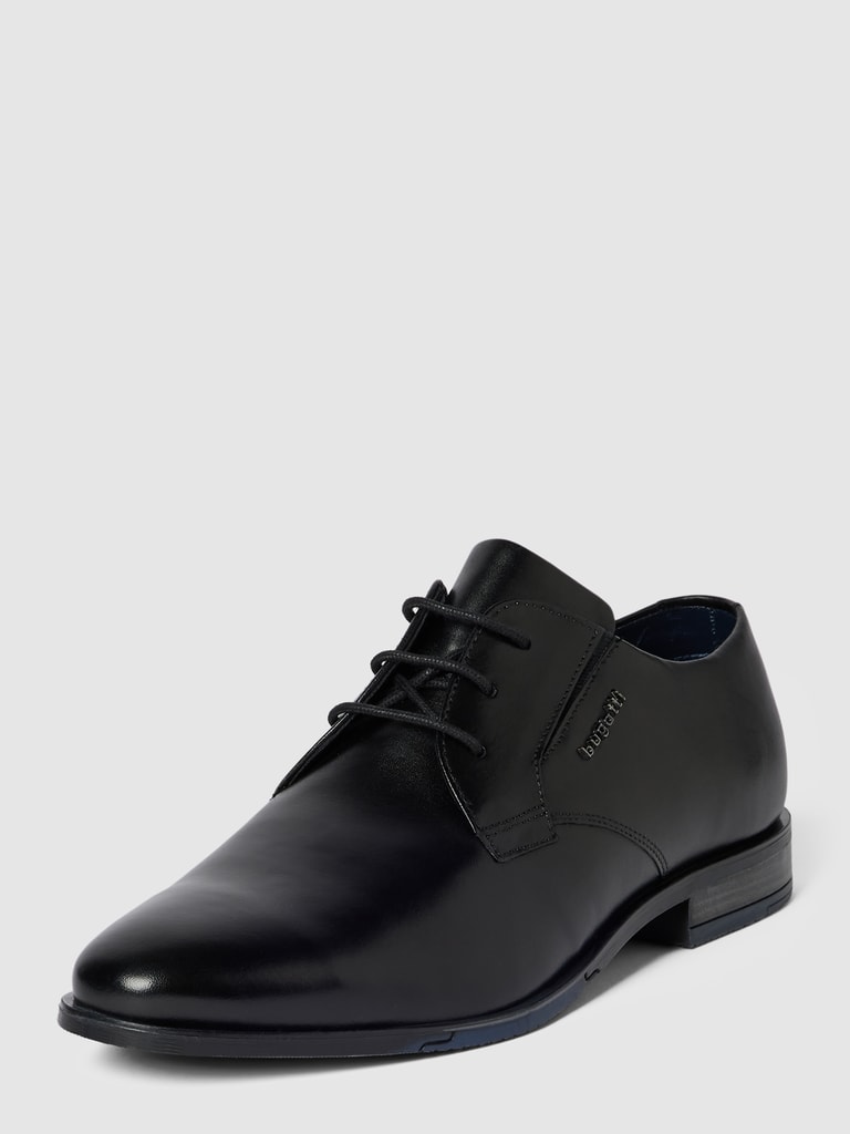 Kup online bugatti Buty derby ze skóry model ‘GAPO’ (czarny)