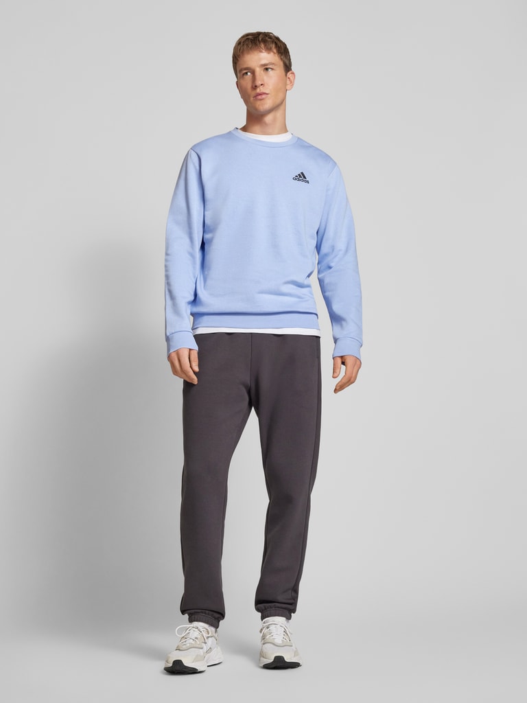adidas Sportswear Sweatshirt mit gerippten Abschlüssen (hellblau ...