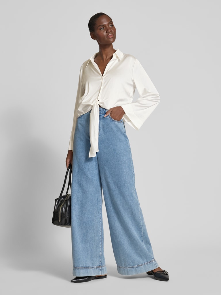 HUGO Regular Fit Bluse mit Knotendetail Modell 'Errika' (weiss) online ...