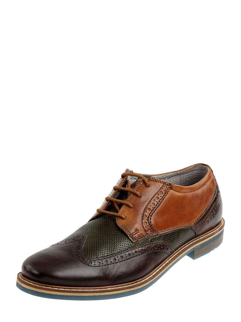 bugatti Budapester van leer met reliëflogo's, model 'Basileo' in ...