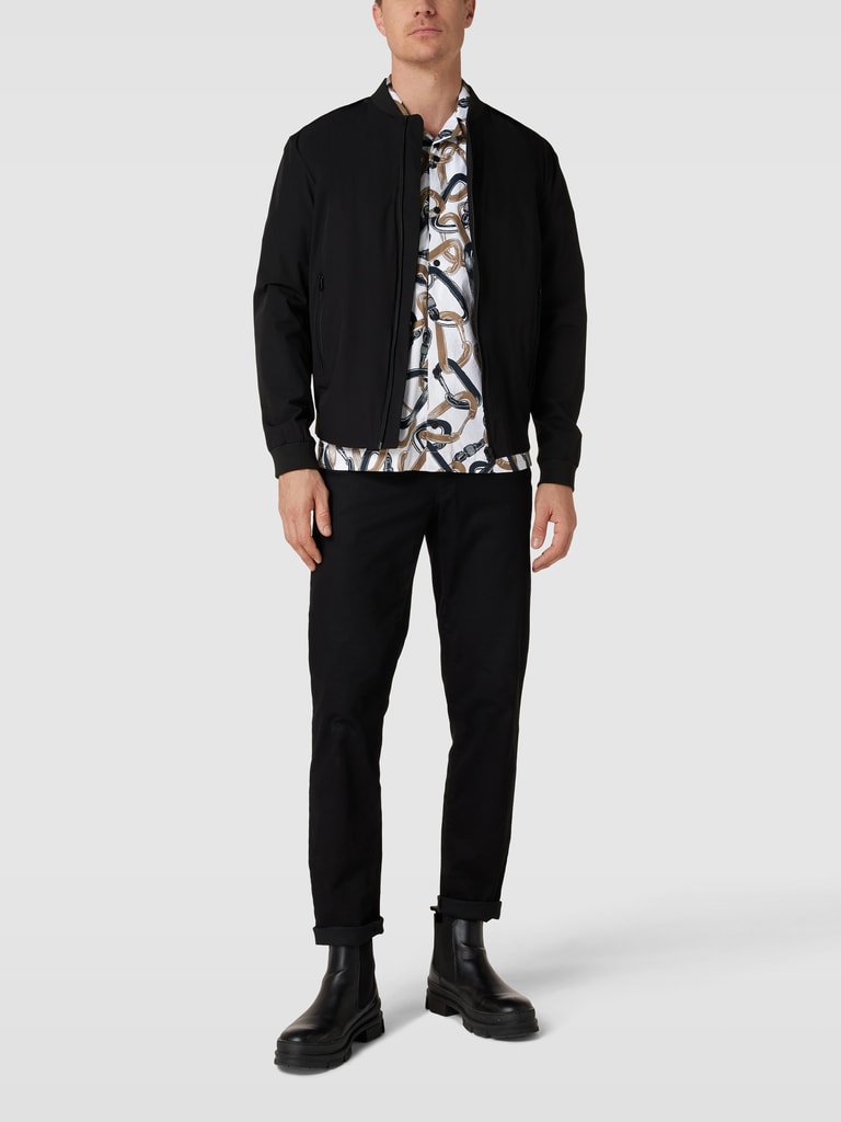 BOSS Orange Relaxed Fit Freizeithemd mit Allover-Muster Modell 'Lapis ...