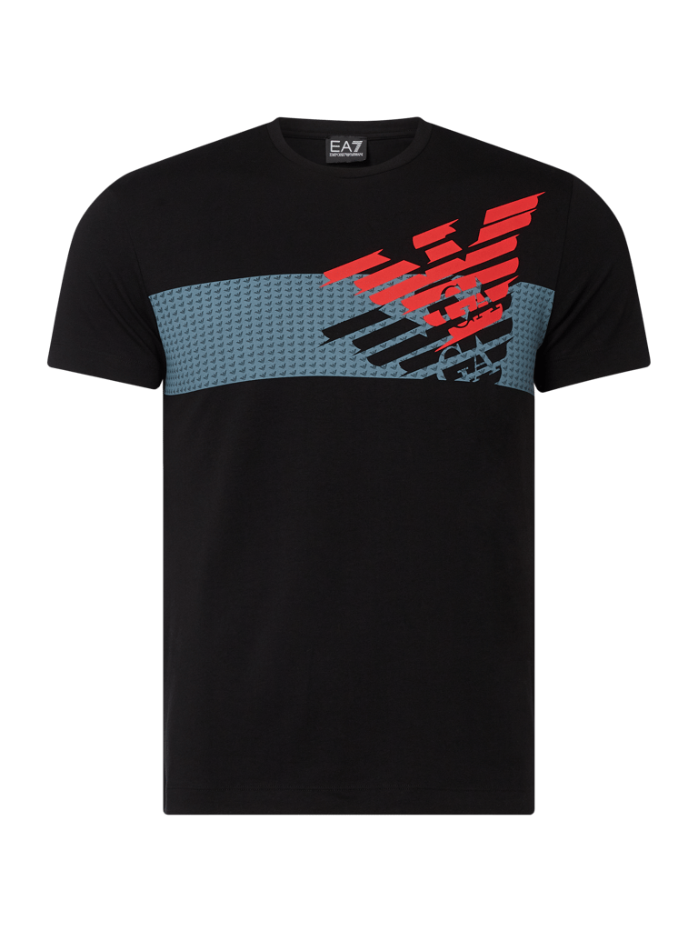 Ea7 Emporio Armani T Shirt Mit Stretch Anteil Schwarz Online Kaufen