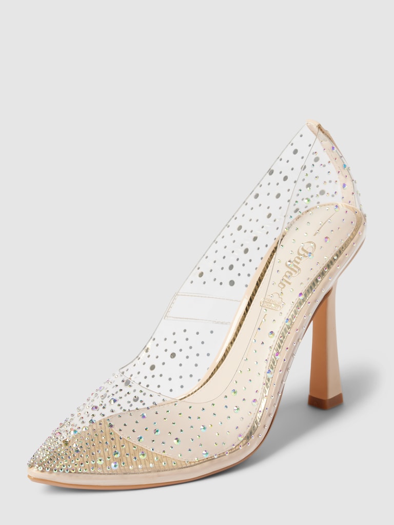Buffalo Pumps met strass-steentjes, model 'LINDA' in wit online kopen | P&C