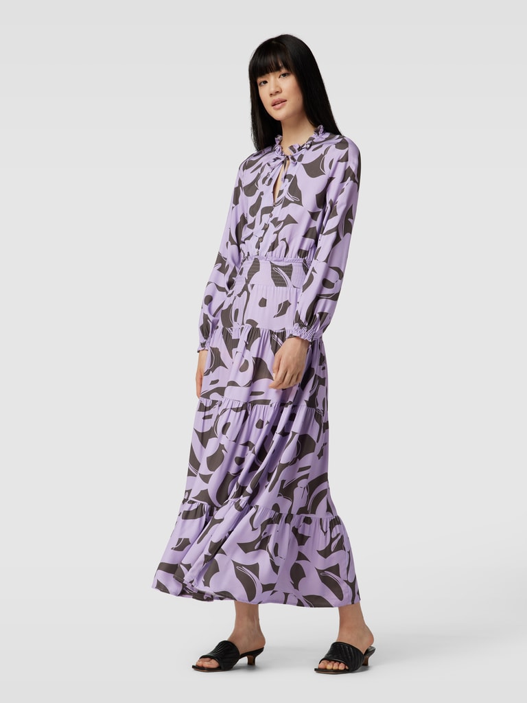 Better Rich Maxi-jurk met all-over motief, model 'Elli' in lila online ...