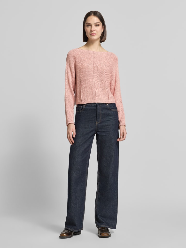 Oui Strickpullover mit U-Boot-Ausschnitt (rosa) online kaufen