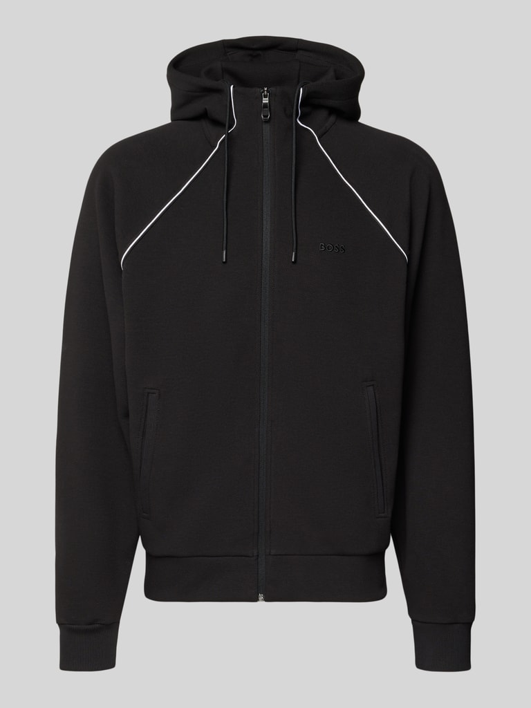 BOSS Green Regular fit sweatjack van katoenmix in zwart online kopen | P&C