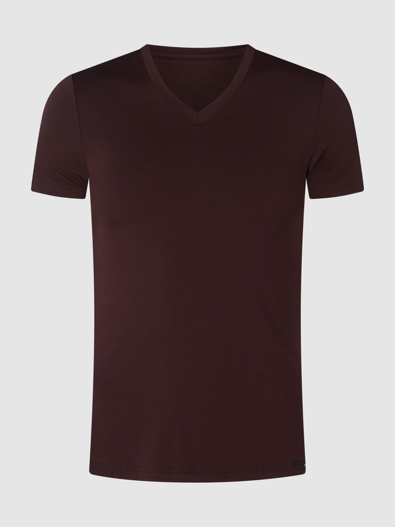 HOM T-Shirt mit V-Ausschnitt (bordeaux) online kaufen