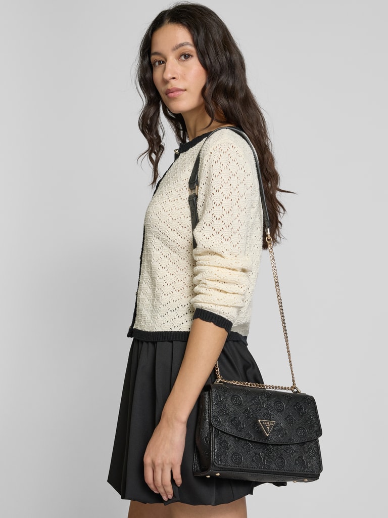 Guess Handtasche mit Strukturmuster Modell 'CRESIDIA' (black) online kaufen