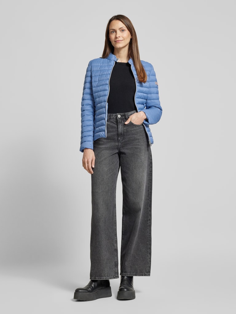 Frieda & Freddies Gewatteerd jack met ritszakken, model 'JUDY' in blauw ...