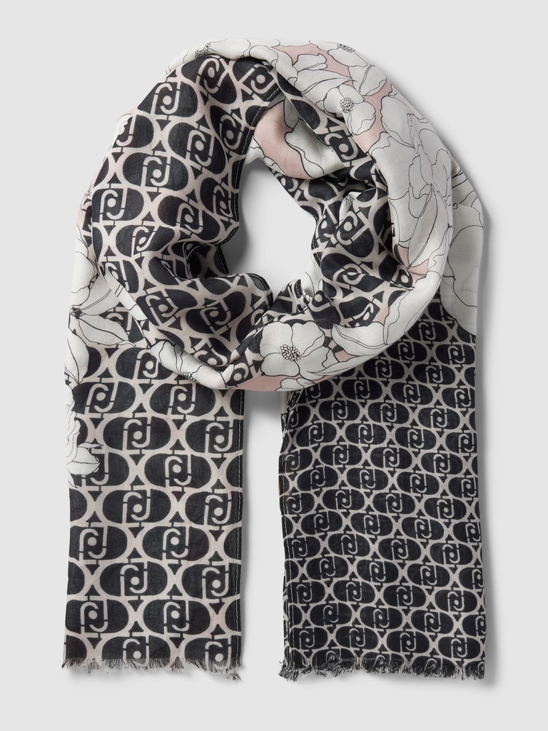 Liu Jo White Schal aus Viskose mit Allover-Muster Modell 'Blossom ...