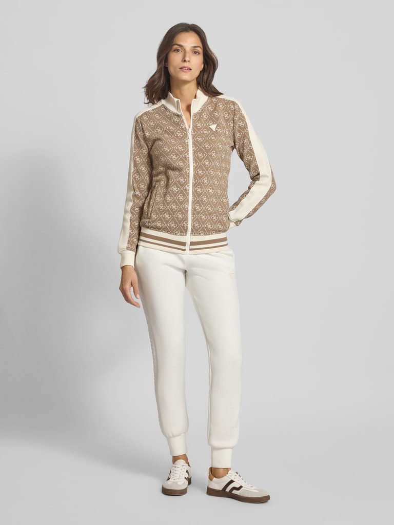Guess Activewear Sweatjacke mit Reißverschluss (taupe) online kaufen