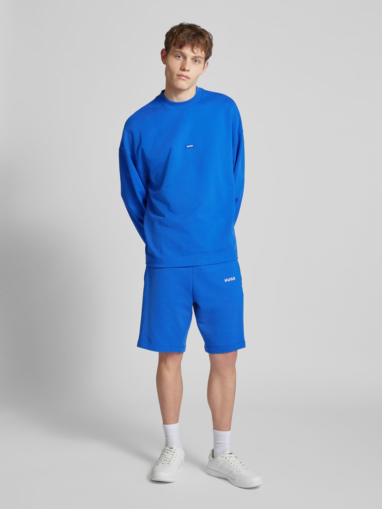 Hugo Blue Sweatshirt Mit Stehkragen Blau Online Kaufen