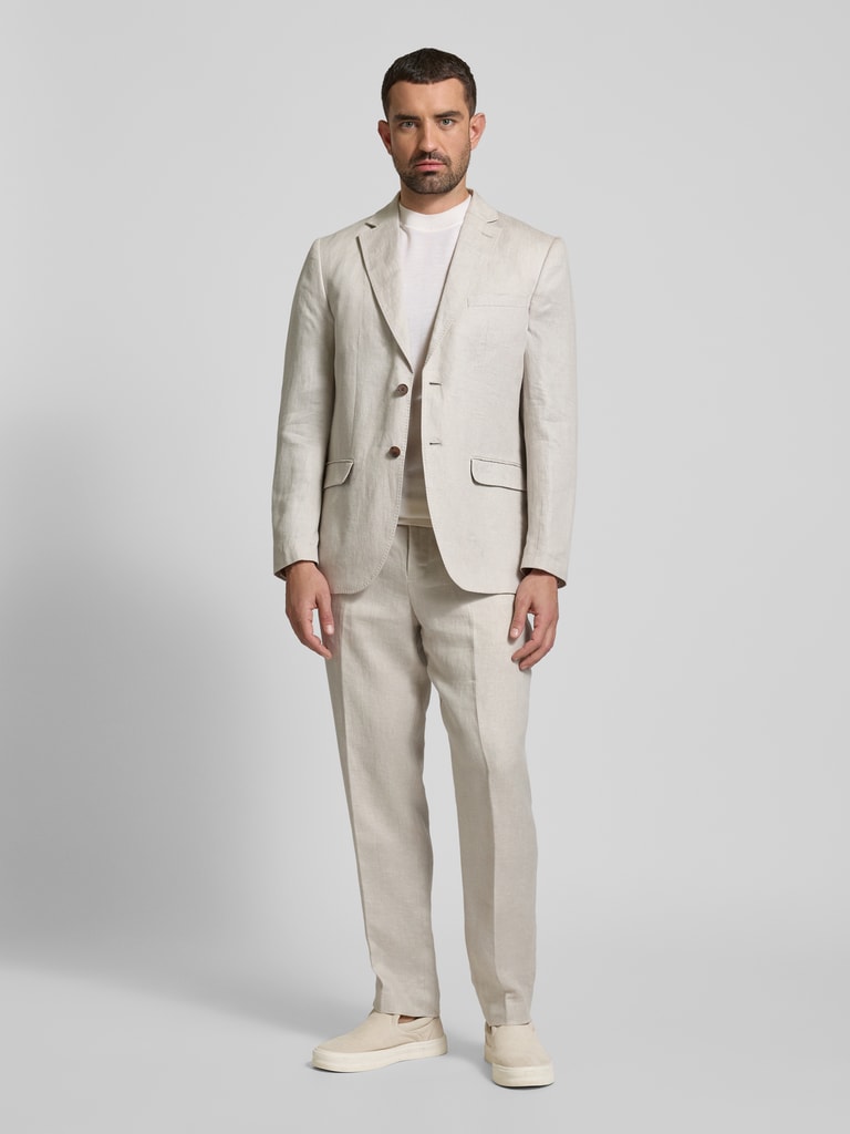 SELECTED HOMME Regular Fit 2-Knopf-Sakko aus reinem Leinen (sand ...