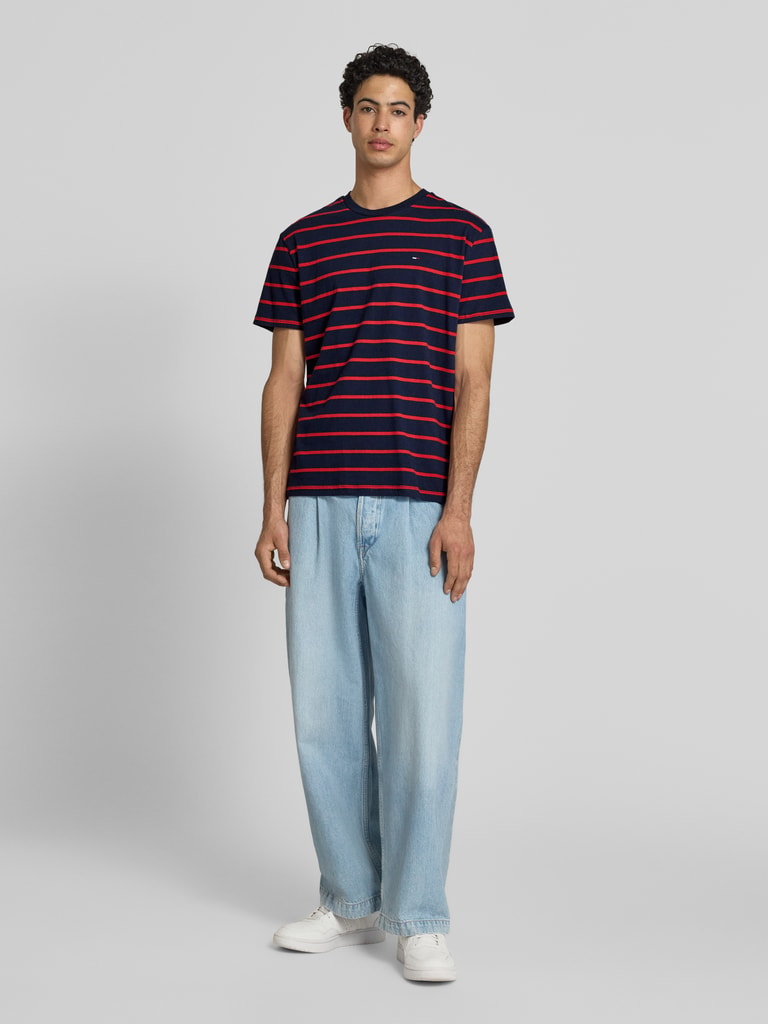 Tommy Jeans Regular Fit T-Shirt aus reiner Baumwolle (marine) online kaufen
