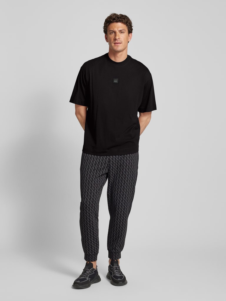 ARMANI EXCHANGE Oversized T-Shirt mit Label-Badge (black) online kaufen