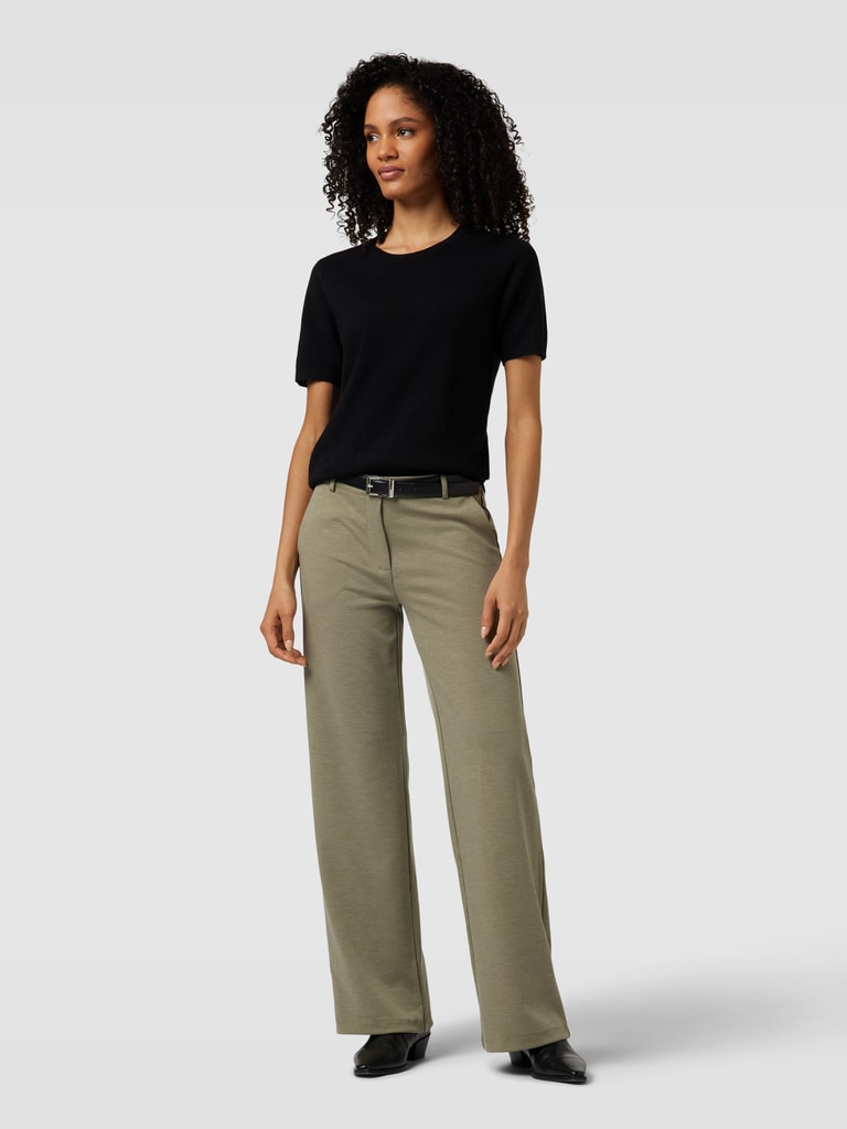 FREE/QUENT Regular fit stoffen broek met strookzakken aan de achterkant ...