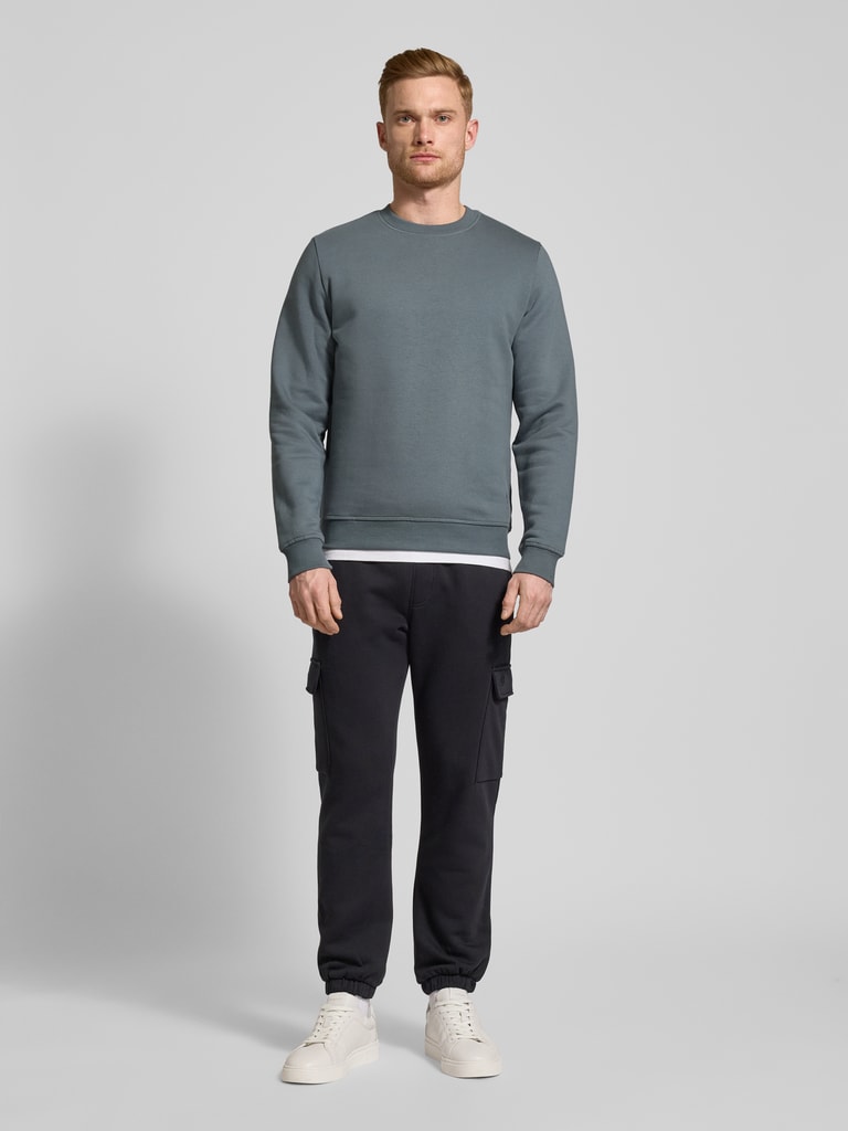 MCNEAL Regular Fit Sweatshirt mit Logo-Stitching (rauchblau) online kaufen