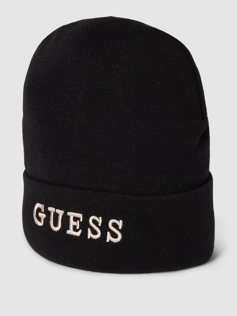 Guess Beanie in gebreide look in zwart online kopen | P&C