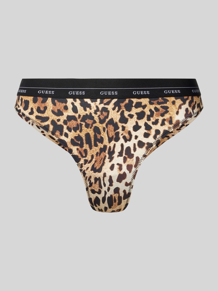 Guess String met elastische band met label, model 'JANE' in beige ...