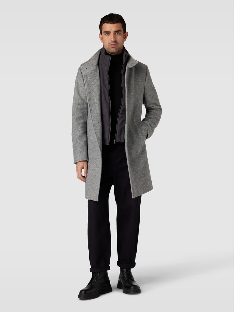 Pierre Cardin Kurzmantel aus Woll-Mix Modell 'Christopher' (hellgrau ...