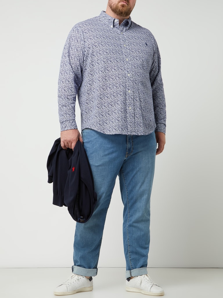 Polo Ralph Lauren Big & Tall PLUS SIZE Regular Fit Freizeithemd aus Featherweight Mesh (blau ...