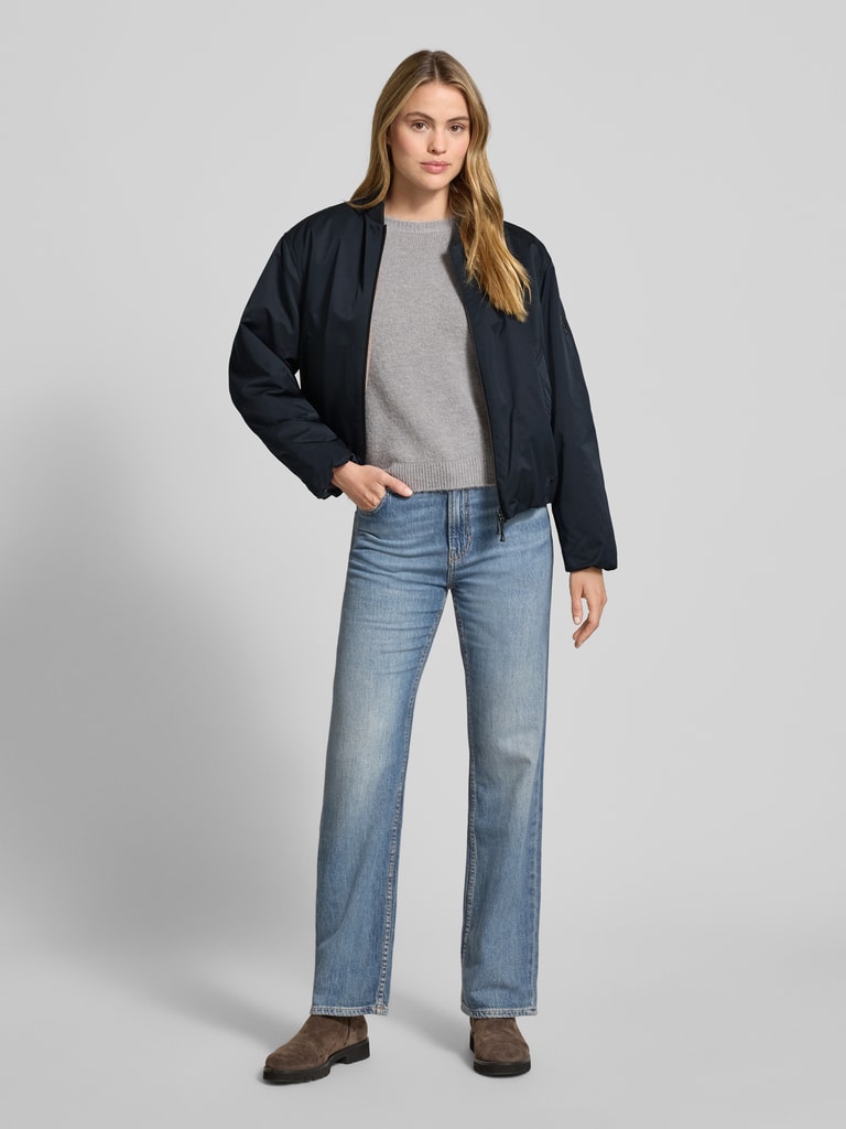 Amber & June Jas met opstaande kraag in marineblauw online kopen | P&C
