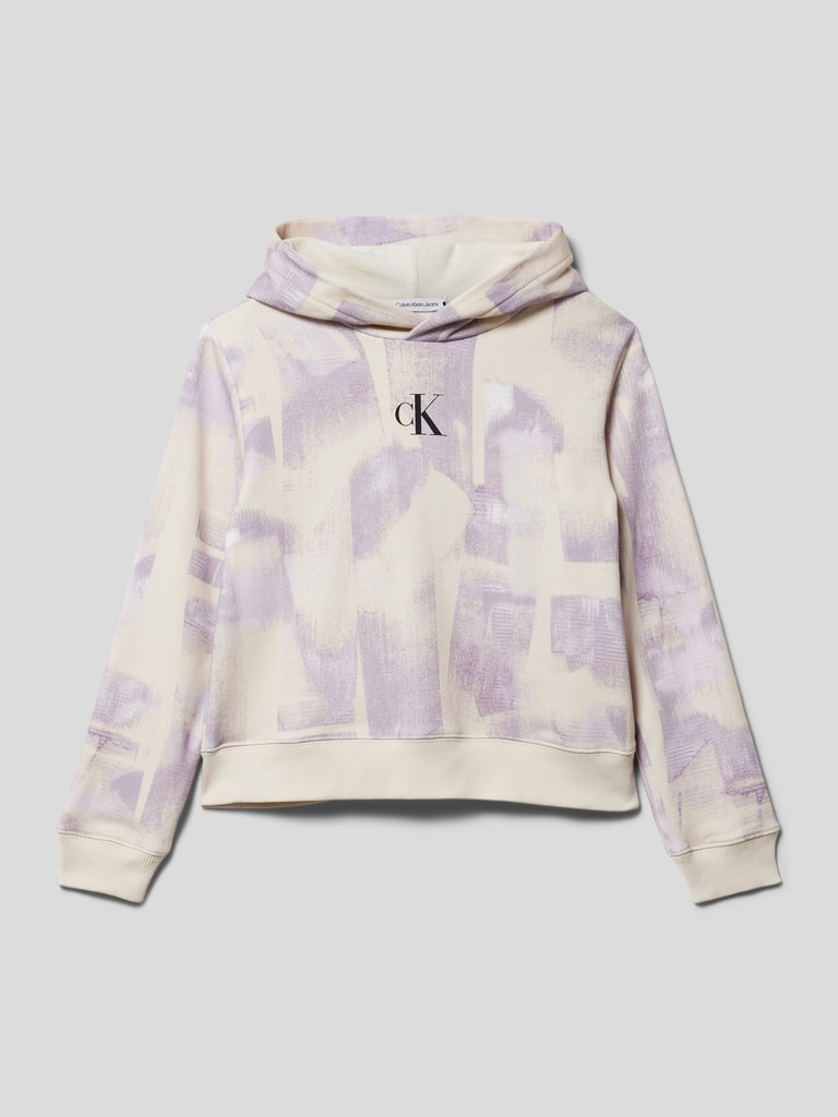 Calvin Klein Jeans Hoodie mit Allover-Muster (ecru) online kaufen