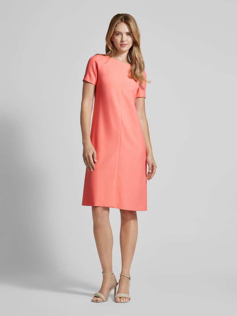 BOSS Knielanges Kleid in unifarbenem Design Modell 'Dizora' (koralle ...