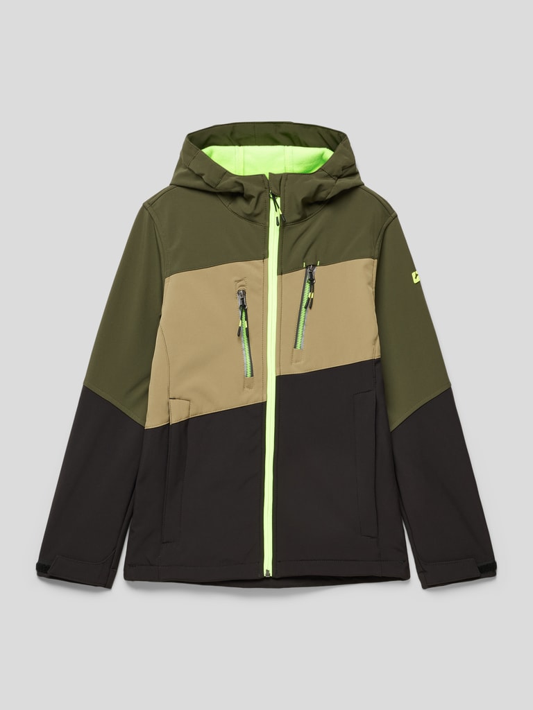 Killtec Softshell-jack met colour-blocking-design in kaki online kopen ...