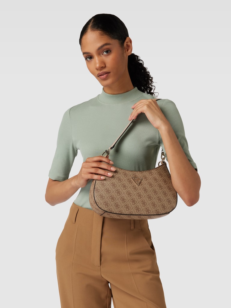 Guess Shoulder Bag mit Allover-Logo Modell 'NOELLE' (beige) online kaufen