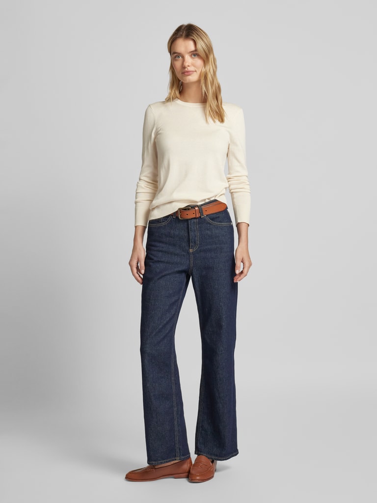 Lauren Ralph Lauren Gebreide pullover met geribde ronde hals, model ...